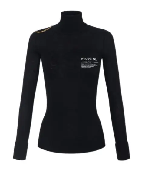 Elisabetta Franchi Turtleneck Knitted Top With Golden Hardware