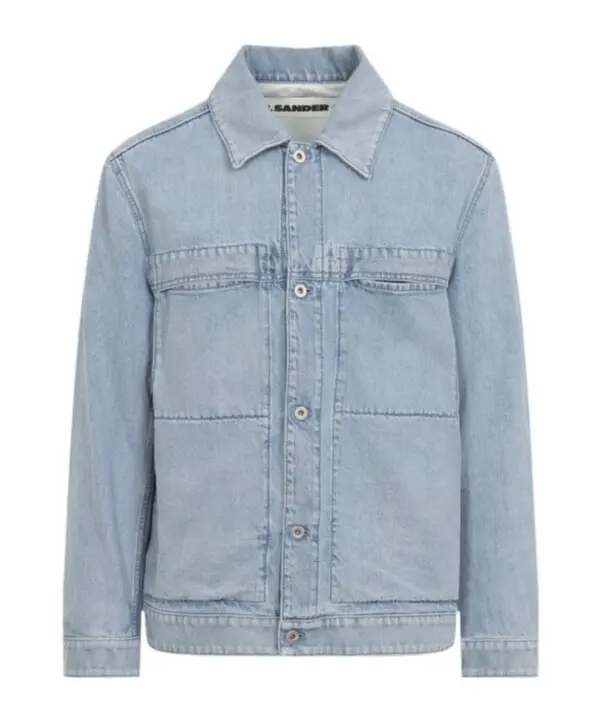 JIL SANDER Long-sleeved Denim Jacket - Blue