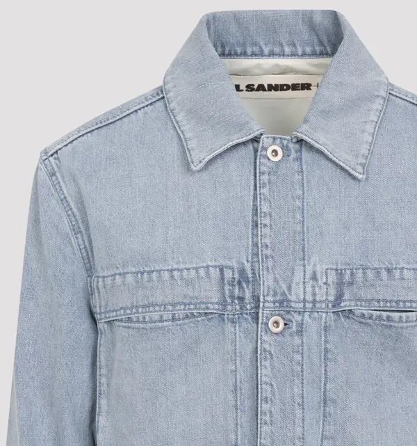 JIL SANDER Long-sleeved Denim Jacket - Blue