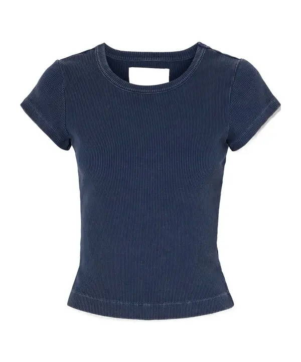 Citizens Of Humanity Nello Ribbed Jersey T-shirt - Navy Blue