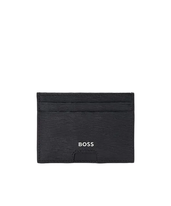 Hugo Boss Logo Lettering Card Holder - Black