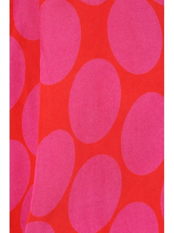 Dries Van Noten Long-sleeved Cover-up With Circular Pattern And Tie Detail