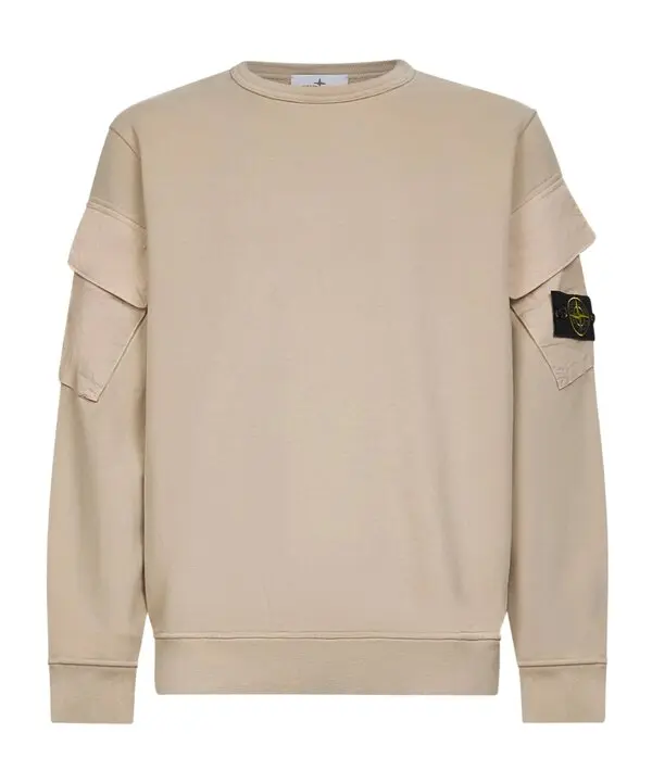 Stone Island Logo Patch Crewneck Sweatshirt