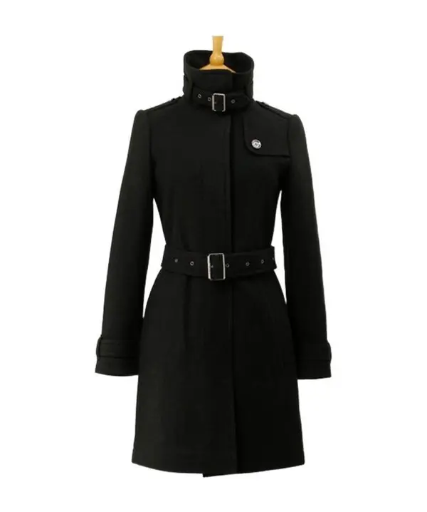 Burberry High Neck Tie Detail Trench Coat