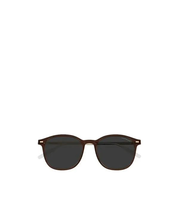 Montblanc Eyewear Oval Frame Sunglasses - Black