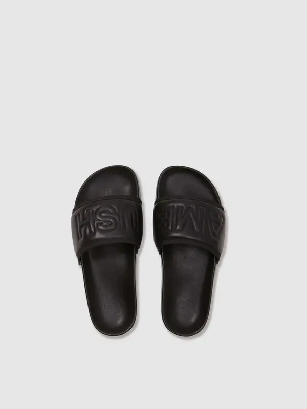 AMBUSH Logo Embossed Open-toe Slides - Black