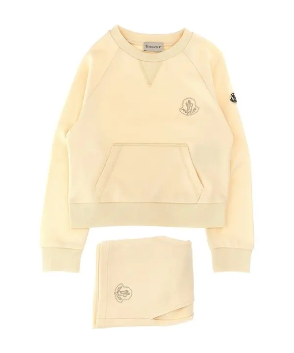 Moncler Embroidered Logo Tracksuit - Beige