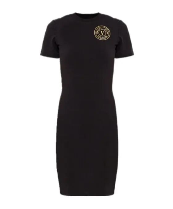 Versace Logo Printed Crewneck Dress