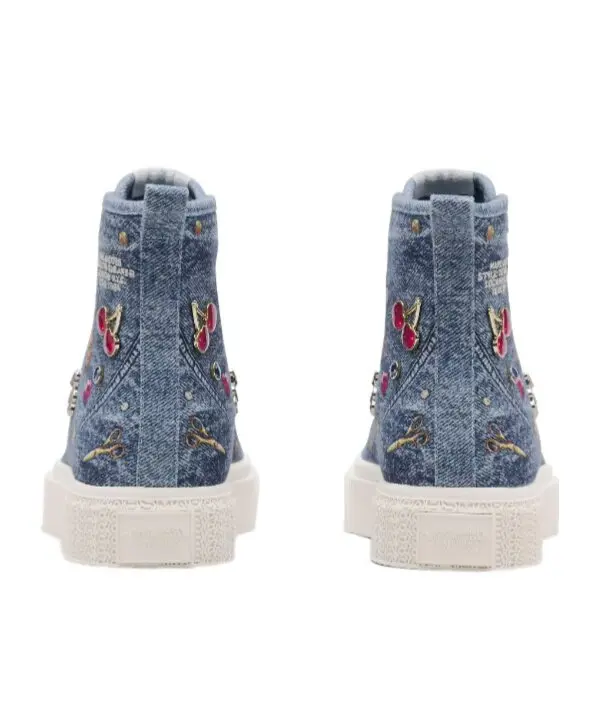 Marc Jacobs Embellished Denim High-top Sneakers