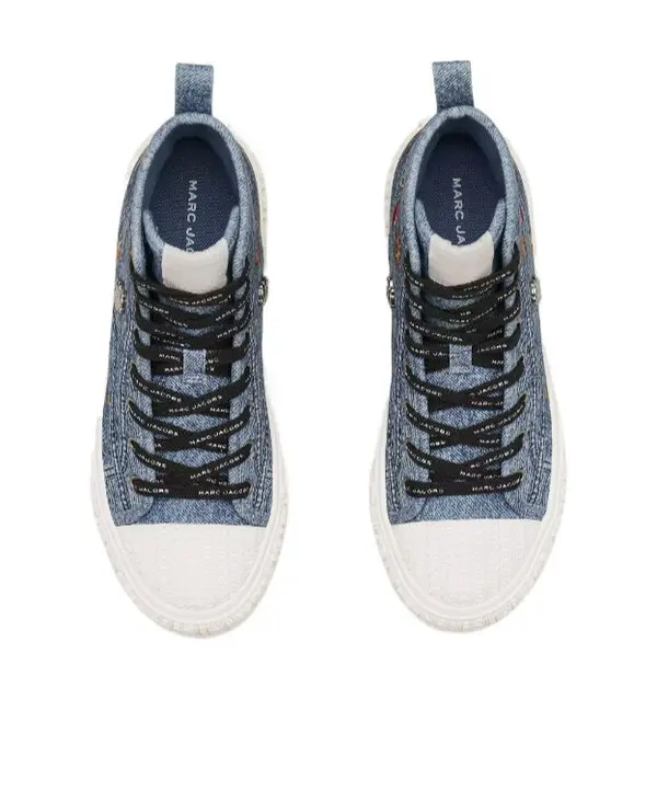 Marc Jacobs Embellished Denim High-top Sneakers