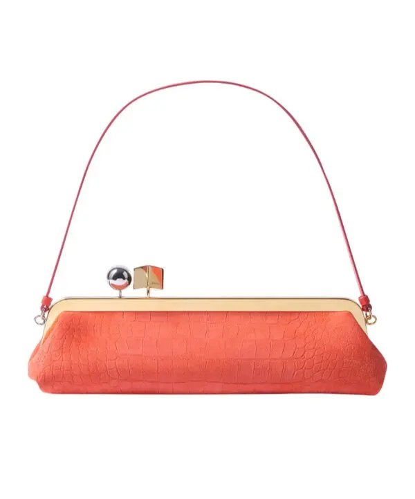 Jacquemus La Pochette Salon Clutch Bag - Red-orange