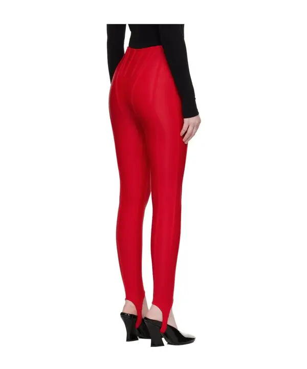 MUGLER Body-fitting Leggings - Red