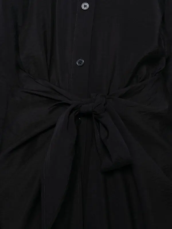 Emporio Armani Long Sleeve Tie-front Shirt Dress - Blue