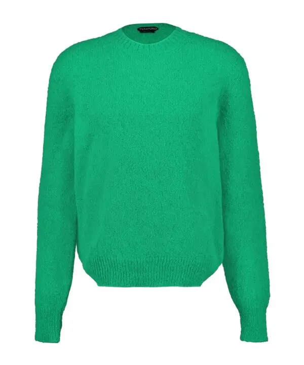 TOM FORD Crewneck Knitted Jumper - Green