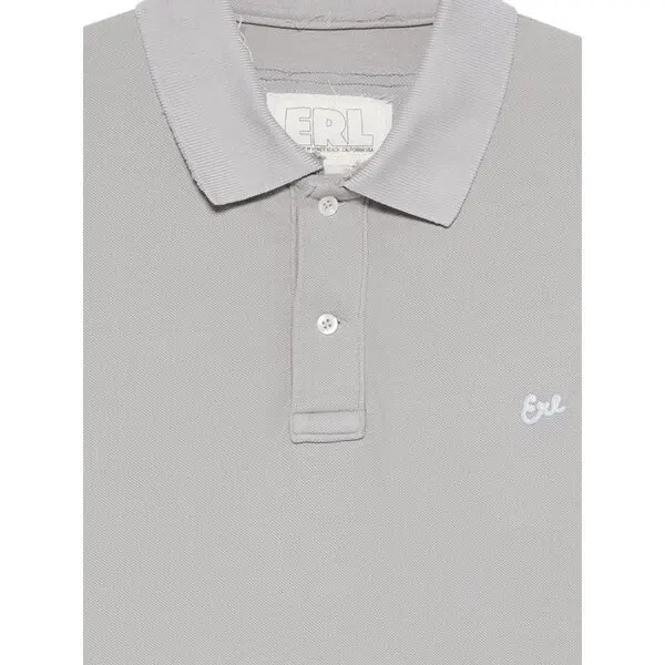 ERL Logo Piqué Polo Shirt - Grey