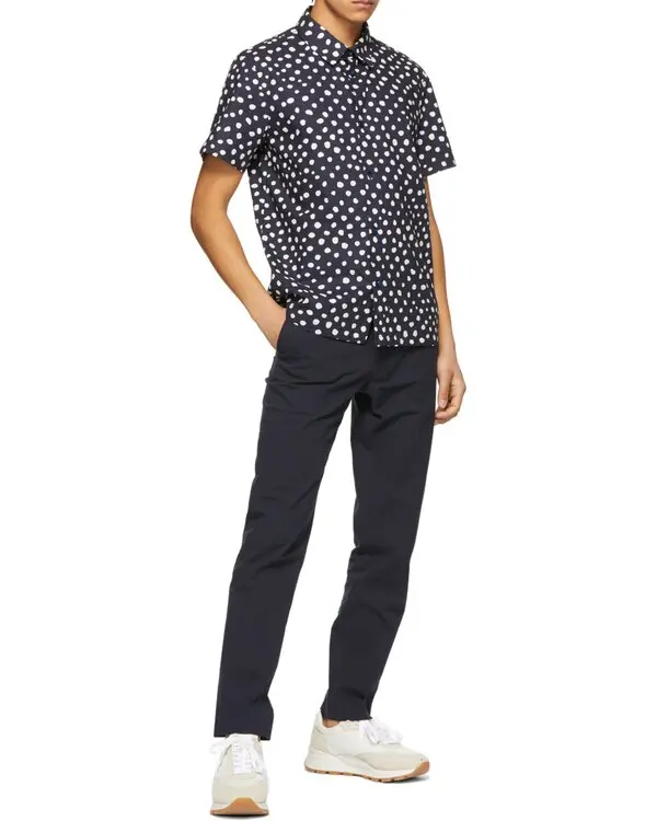 Harmony Elasticated Waistband Slim-fit Textured Trousers