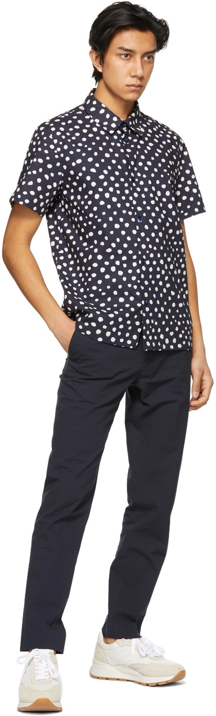 Harmony Elasticated Waistband Slim-fit Textured Trousers