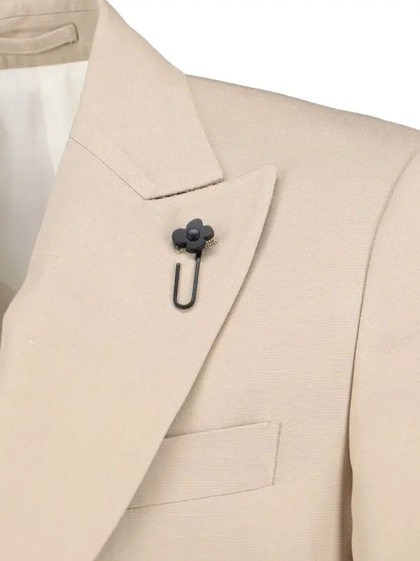 LARDINI Single-breasted Blazer - Nude