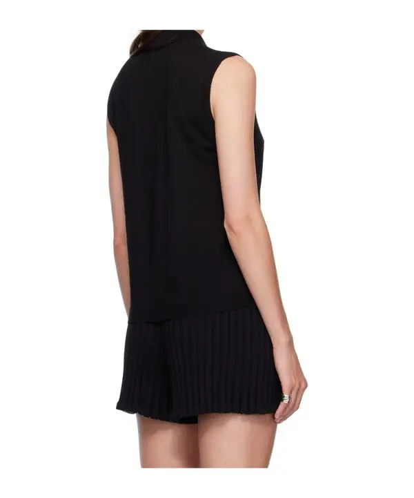 LISA YANG Cashmere Jersey Sleeveless Polo