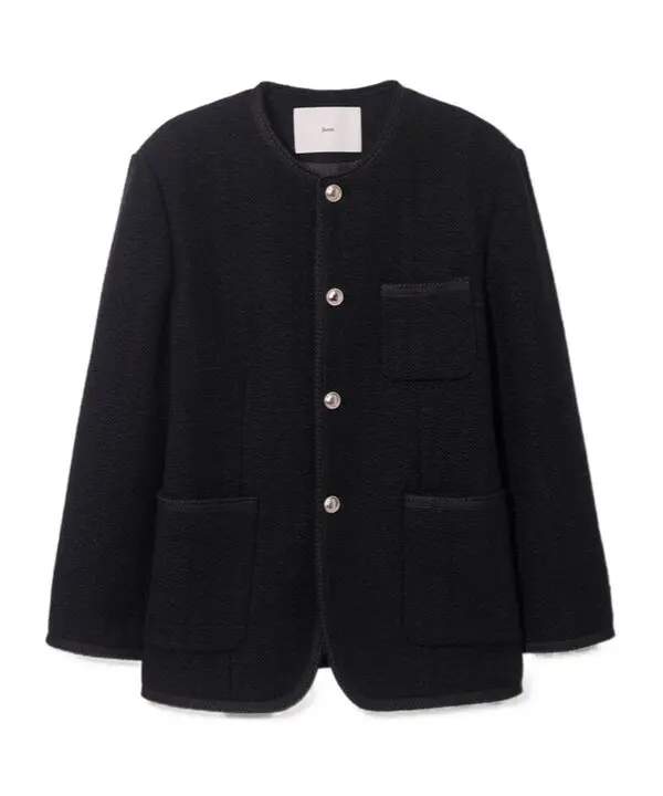 DUNST Crew Neck Three-pocket Jacket - Black