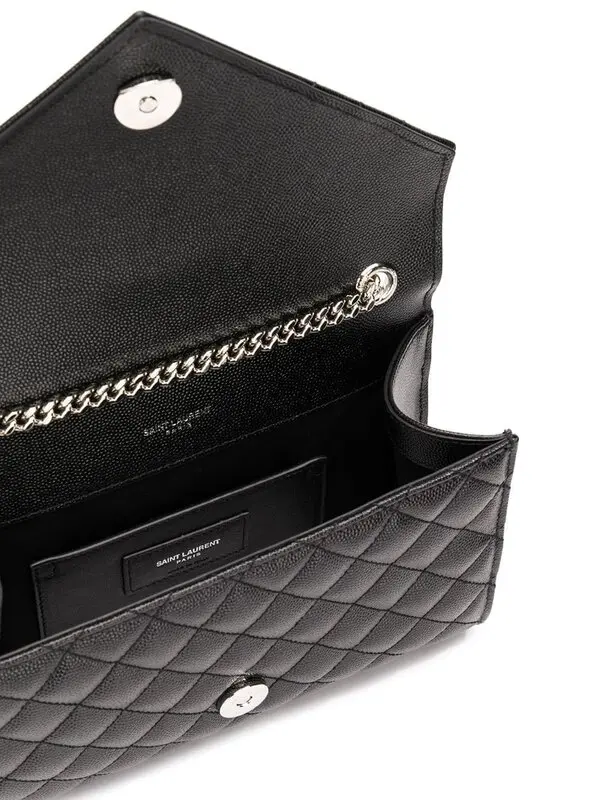 Saint Laurent Matelassé Small Crossbody Bag - Black