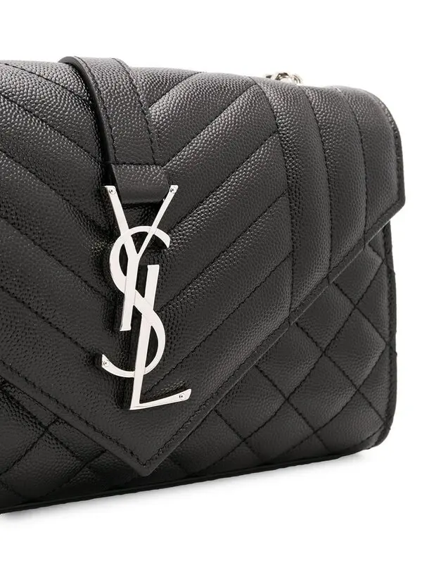Saint Laurent Matelassé Small Crossbody Bag - Black