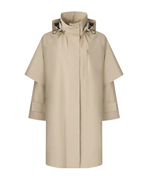 SAVE THE DUCK Hooded Cape Detail Coat