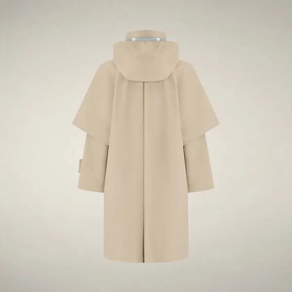 SAVE THE DUCK Hooded Cape Detail Coat