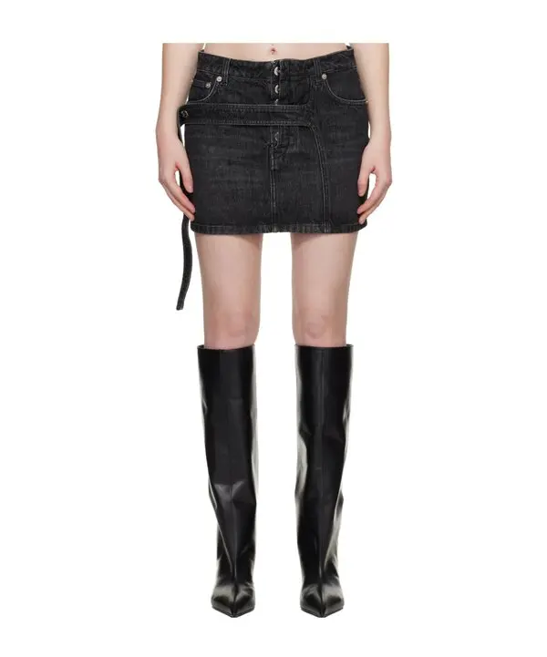 JEAN PAUL GAULTIER Low Rise Denim Mini Skirt