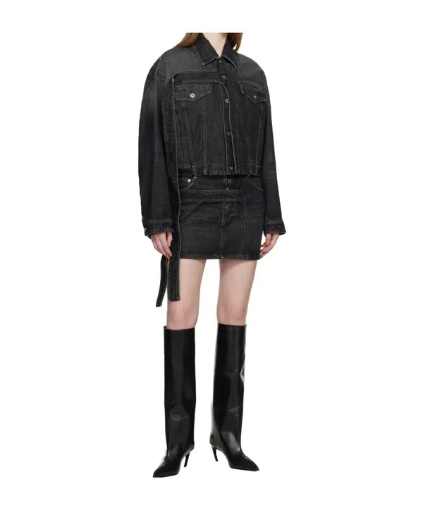 JEAN PAUL GAULTIER Low Rise Denim Mini Skirt