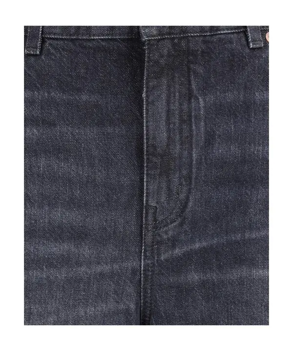 Chloé Logo Patch Wide-leg Jeans - Agate Black