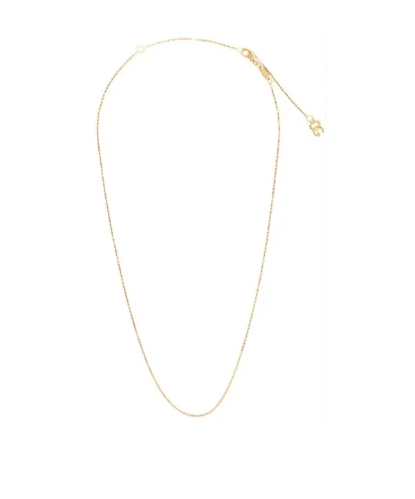 Dolce & Gabbana Logo Charm Chain Necklace - Gold