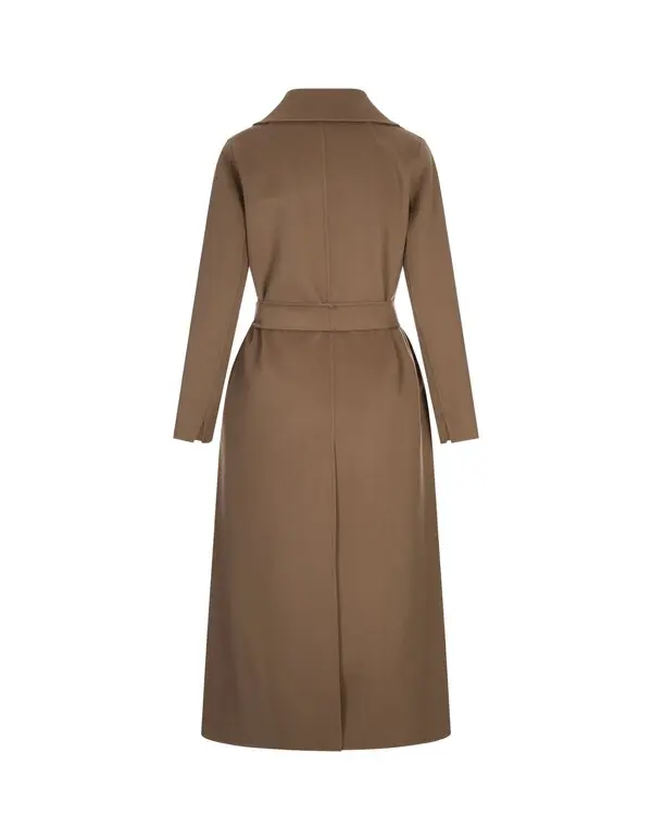 Max Mara Poldo Belted Long-sleeved Coat - Brown
