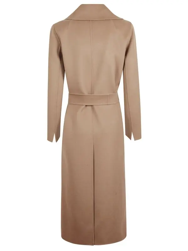 Max Mara Poldo Belted Long-sleeved Coat - Brown