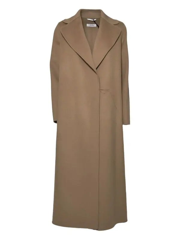 Max Mara Poldo Belted Long-sleeved Coat - Brown