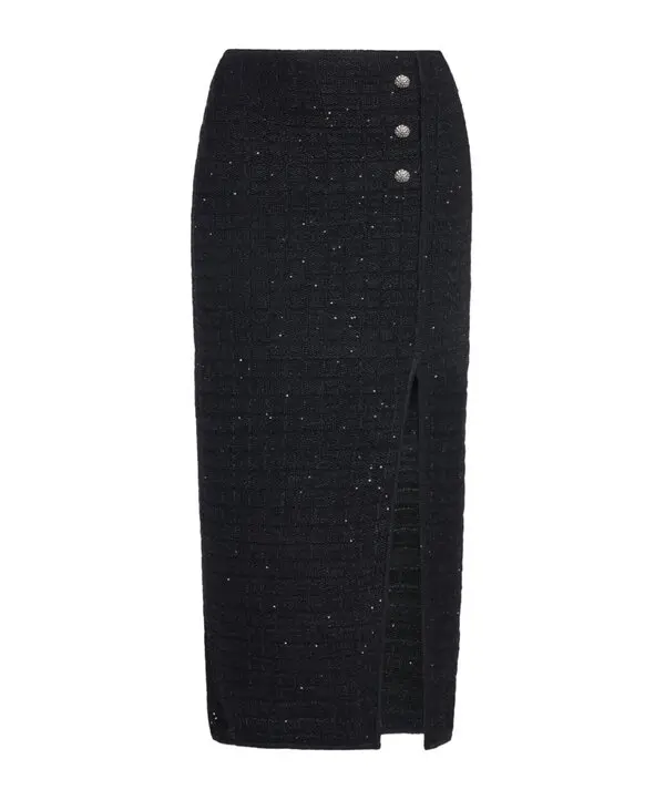 Alessandra Rich Button-detailed Long Skirt
