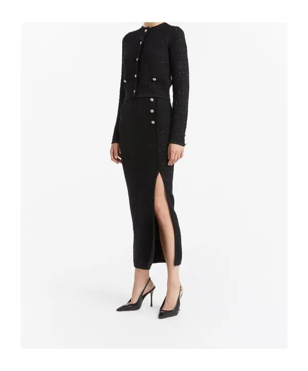 Alessandra Rich Button-detailed Long Skirt