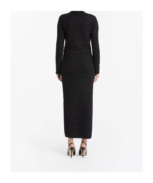 Alessandra Rich Button-detailed Long Skirt