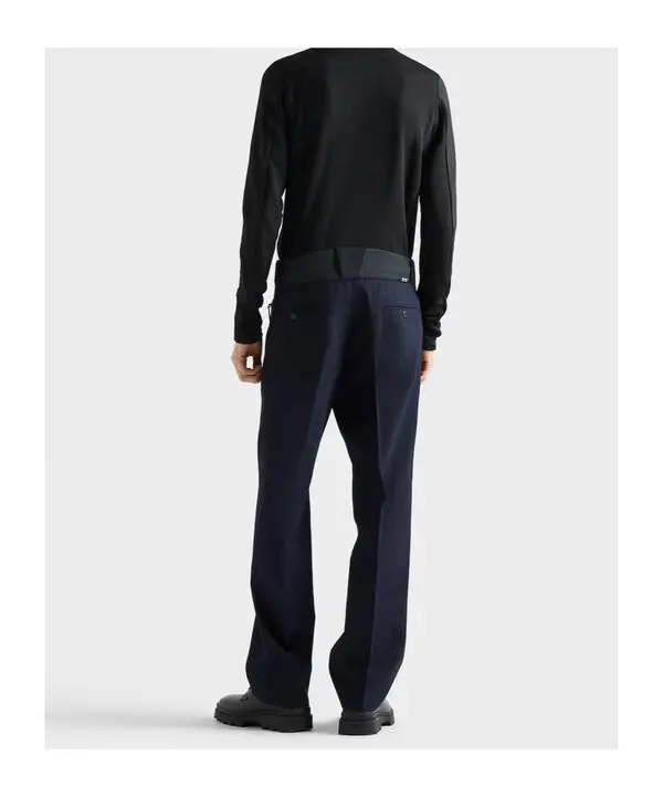 Prada Wool Pants With Technical Details