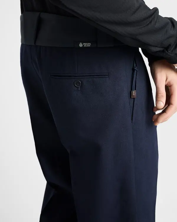 Prada Wool Pants With Technical Details