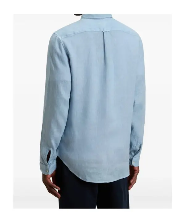 Woolrich Garment-dyed Linen Shirt - Blue