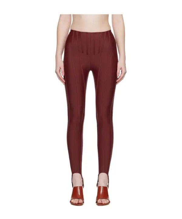 MUGLER Body-fitting Leggings - Red