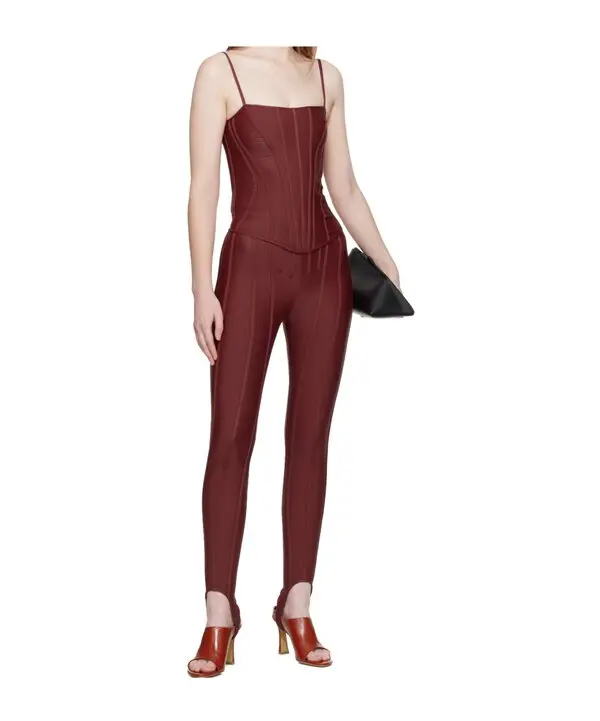 MUGLER Body-fitting Leggings - Red