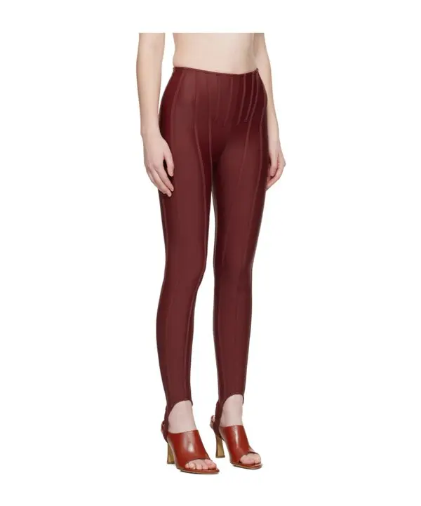MUGLER Body-fitting Leggings - Red