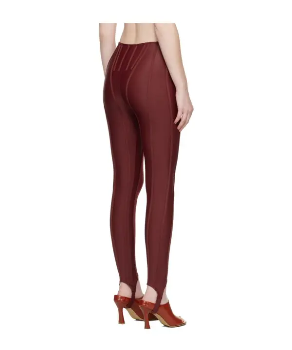MUGLER Body-fitting Leggings - Red