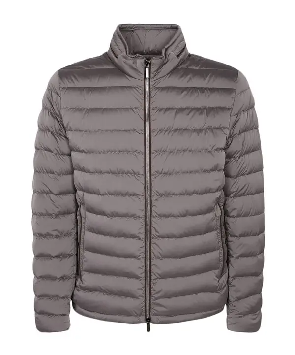 MOORER Long Sleeve Down Jacket - Grey