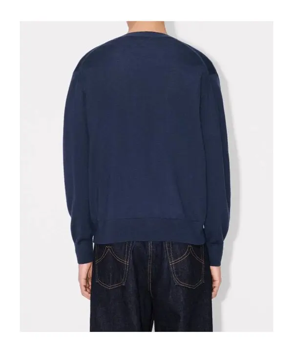 Kenzo V-neck Buttoned Cardigan With Boke Flower Embroidery