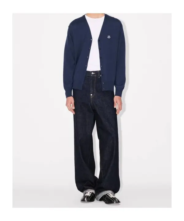 Kenzo V-neck Buttoned Cardigan With Boke Flower Embroidery