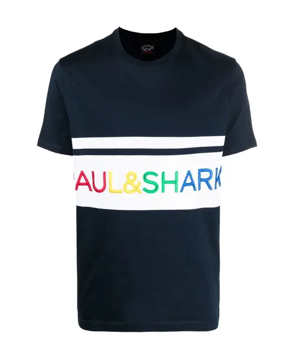 PAUL  SHARK Embroidered-logo T-shirt
