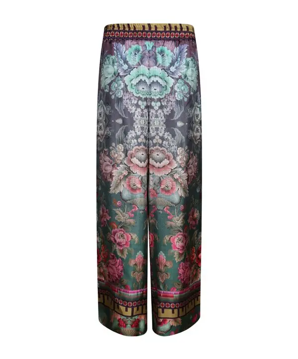 PIERRE-LOUIS MASCIA Floral Wide-leg Pants - Green